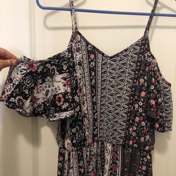 Dresses | Flirty Cold Shoulder Floral Print Maxi Dress | Poshmark